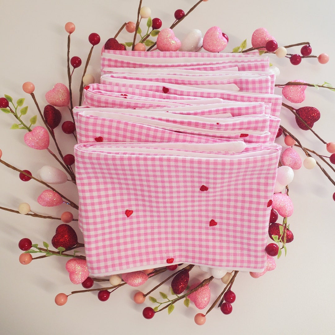 Valentine's Wreath Sash Pink and White Red Wreath Sash, Pastel Wreath ...