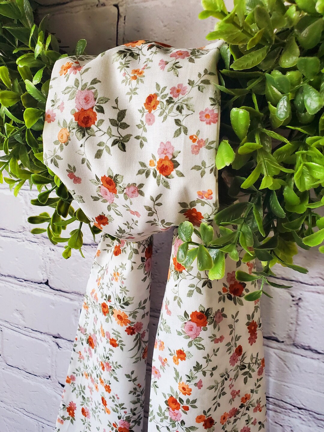 COPPER FLORAL, Wreath Sash, Copper Tones, Fall Front Door Decor, Porch ...