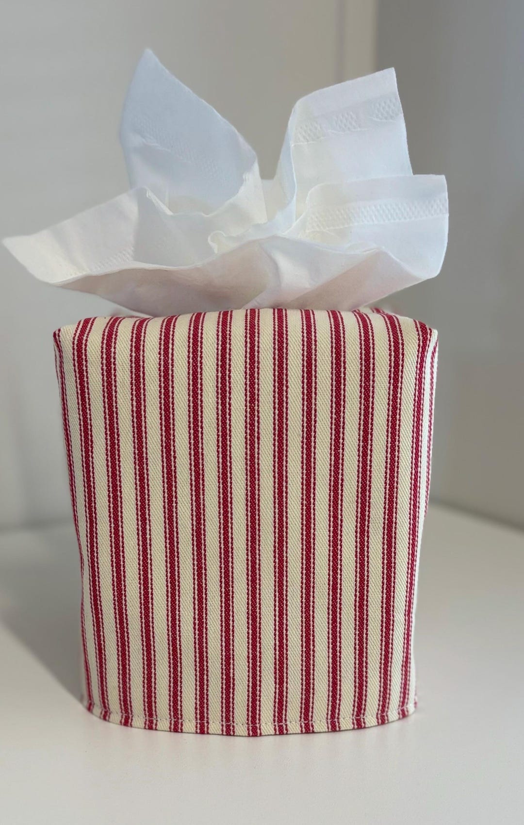 Ticking Stripe Cotton Square Tissue Box Cover, Embroidery Blank - Etsy