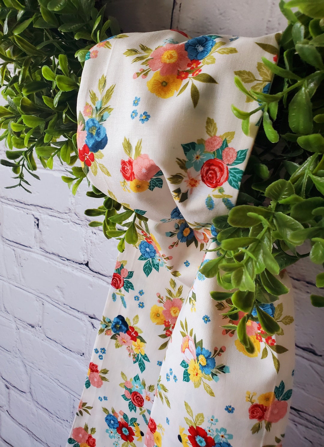 SUMMER WREATH SASH, Floral Bunches, Fourth of July, Front Porch ...