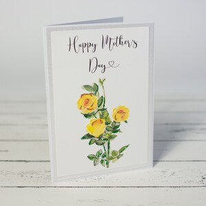 Yellow rose card | Etsy