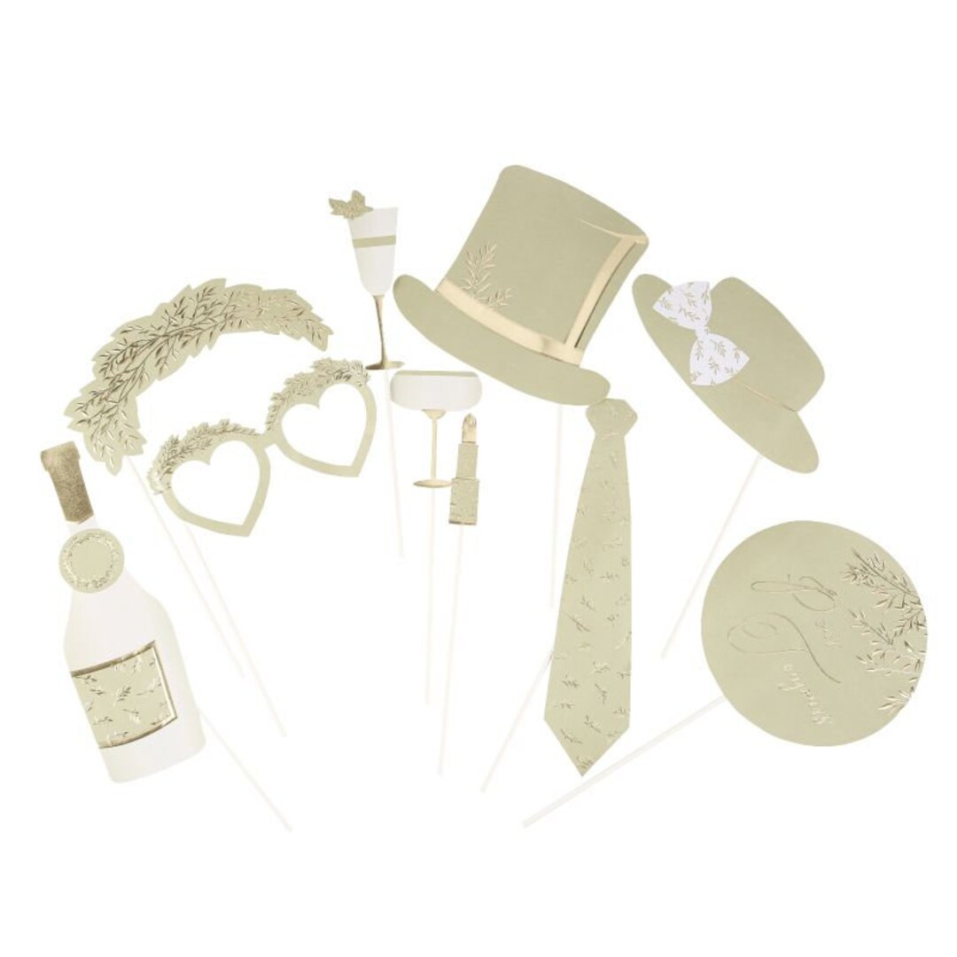 Minimalist Sage Green Photobooth Props MODERN CONFETTI - Etsy