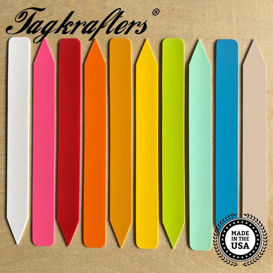 PREMIUM 6" X 5/8" Assorted Plastic Pot Stakes Plant Tags Markers and ...