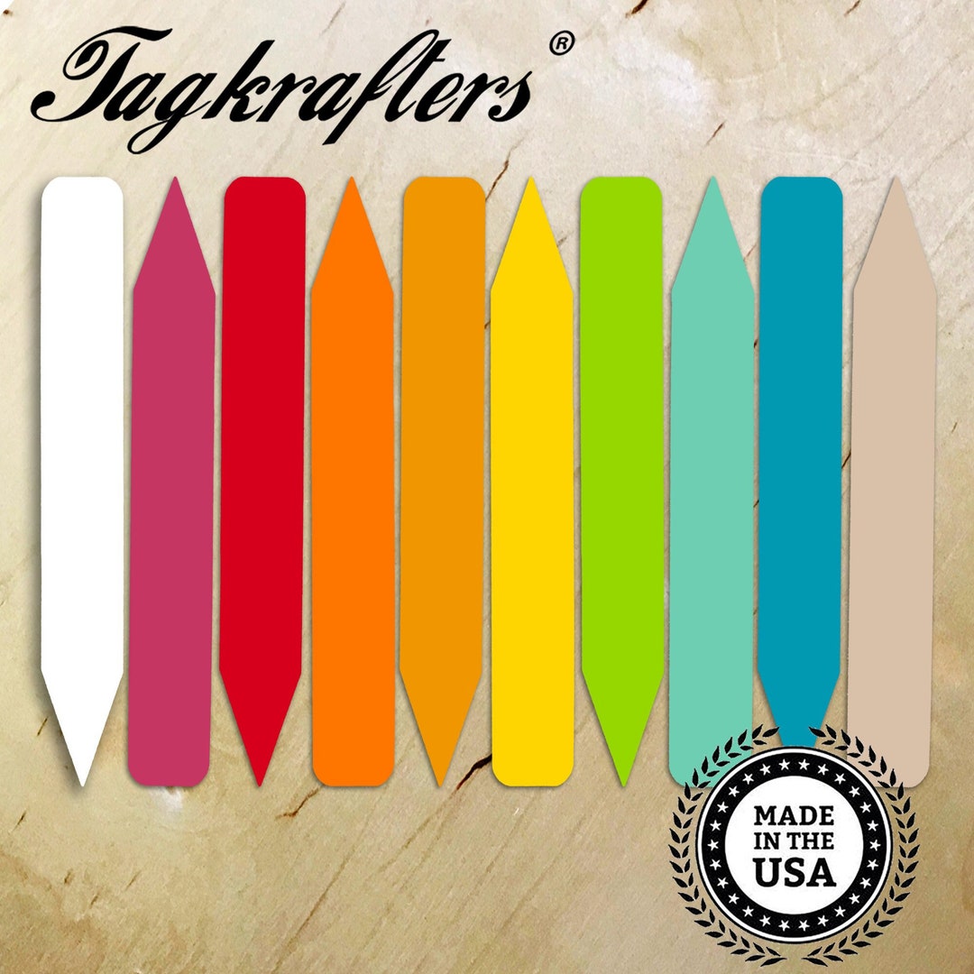 PREMIUM 5" X 5/8" Assorted Plastic Pot Stakes Plant Tags Markers and ...