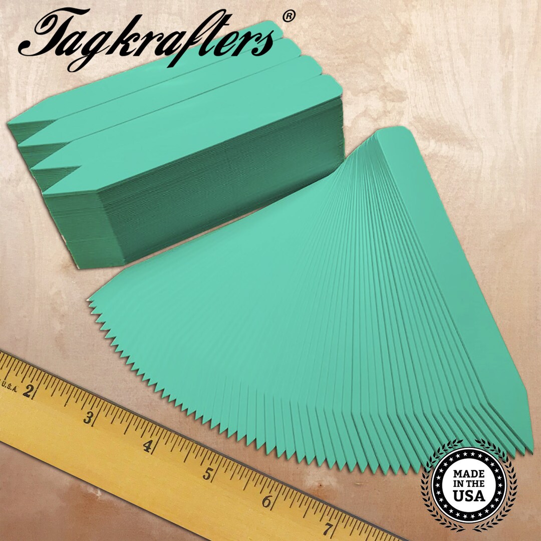 PREMIUM 6" X 5/8" Mint Plastic Pot Stakes Plant Tags Markers and Labels ...
