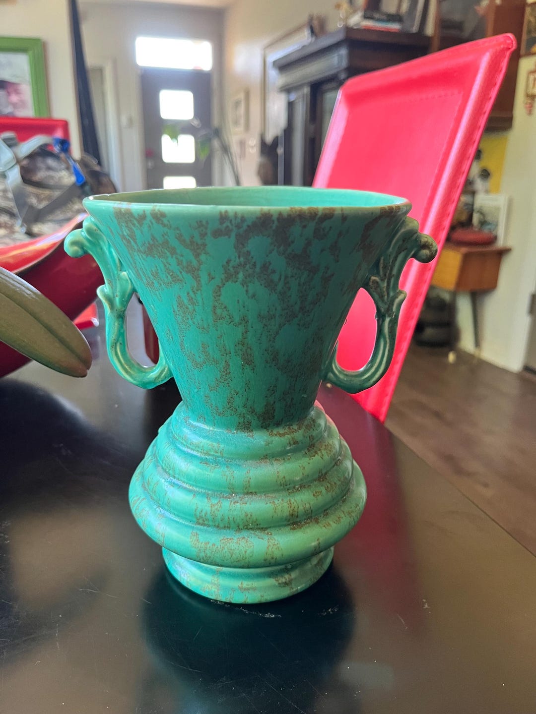 Red Wing, Art Pottery 631 Rum Rill Mid Century Teal Green/brown ...