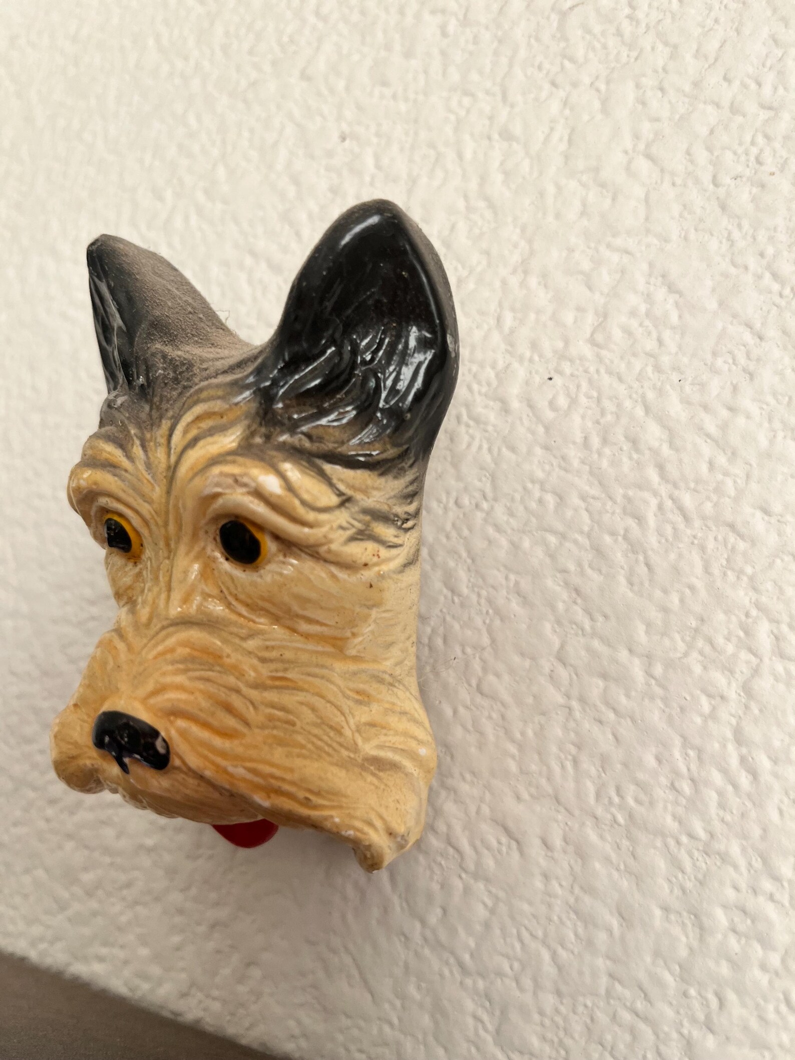 Antique Hanging Chalkware Terrier Dog Head - Etsy