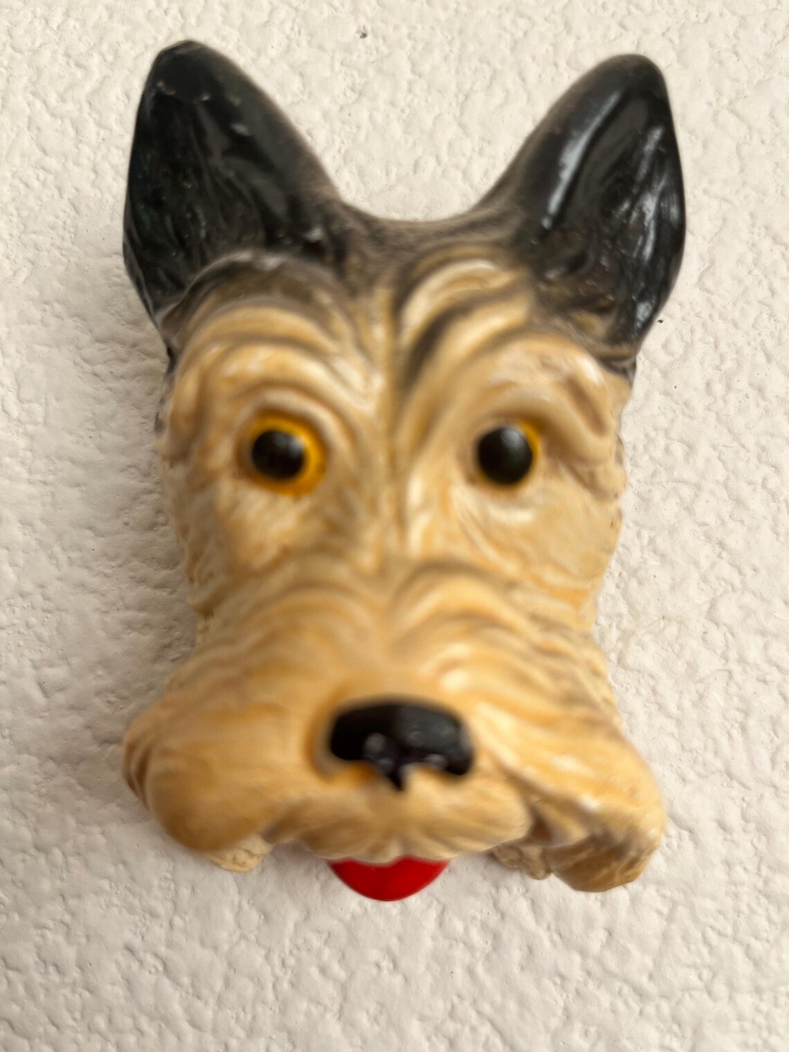 Antique Hanging Chalkware Terrier Dog Head - Etsy