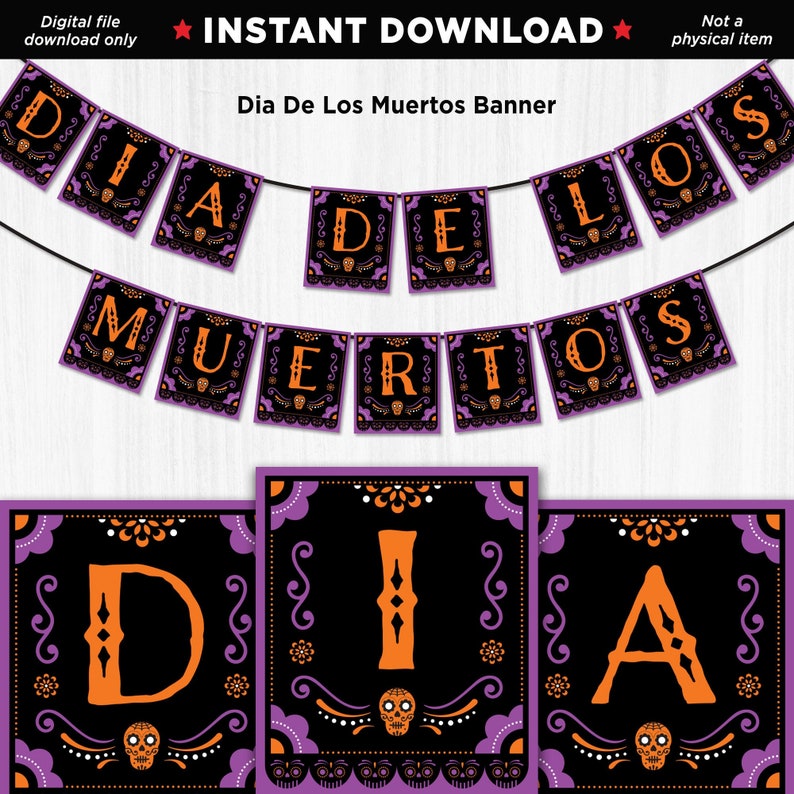 Dia De Los Muertos, Day of the Dead, Sugar Skulls, Spanish Party ...