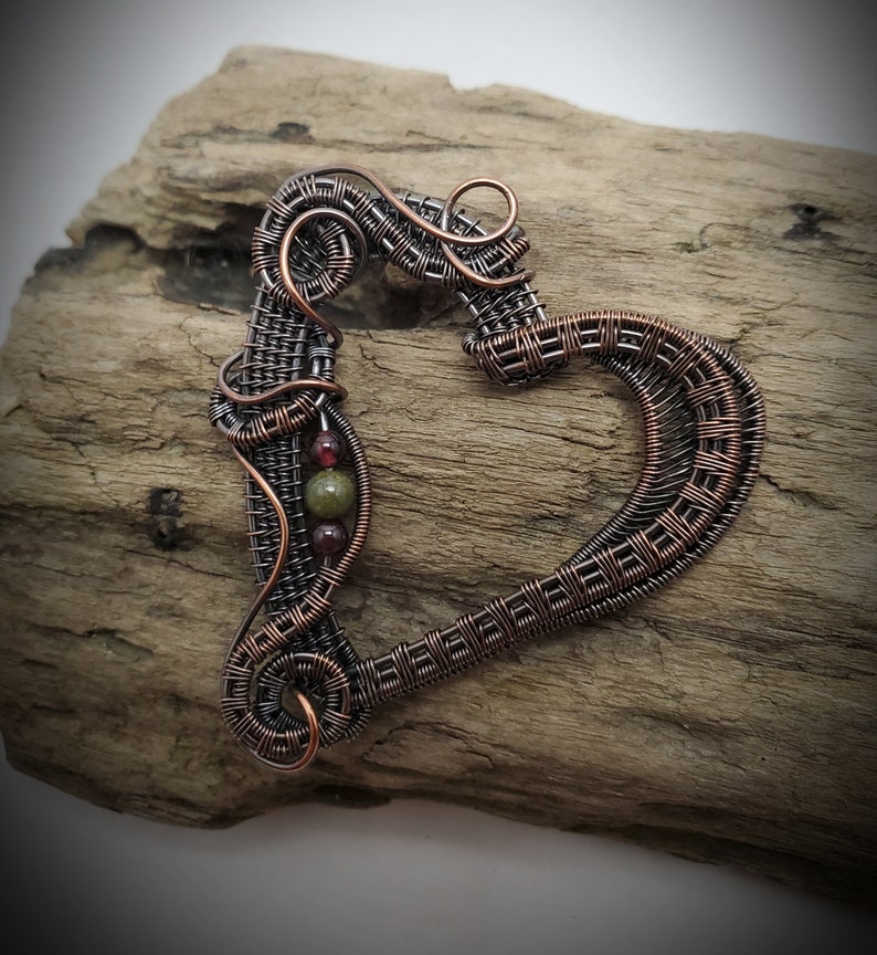 TUTORIAL Download Stella Pendant Wire Wrapped Weaving Heart | Etsy