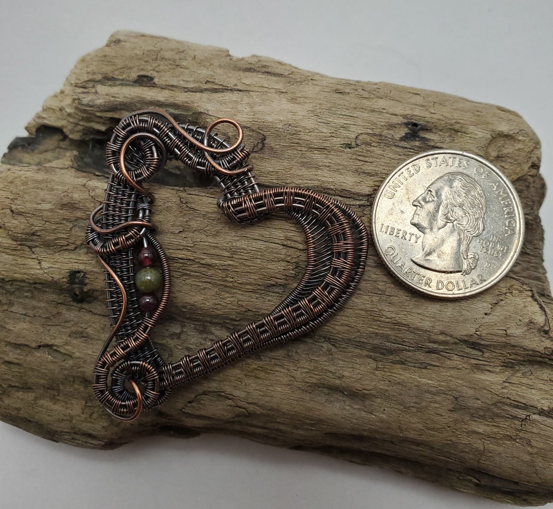TUTORIAL Download Stella Pendant Wire Wrapped Weaving Heart - Etsy