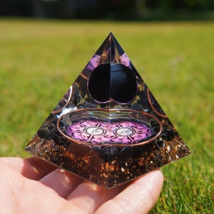 Yoga Symbols Series Obsidian Sphere With Obsidian Stones - Etsy