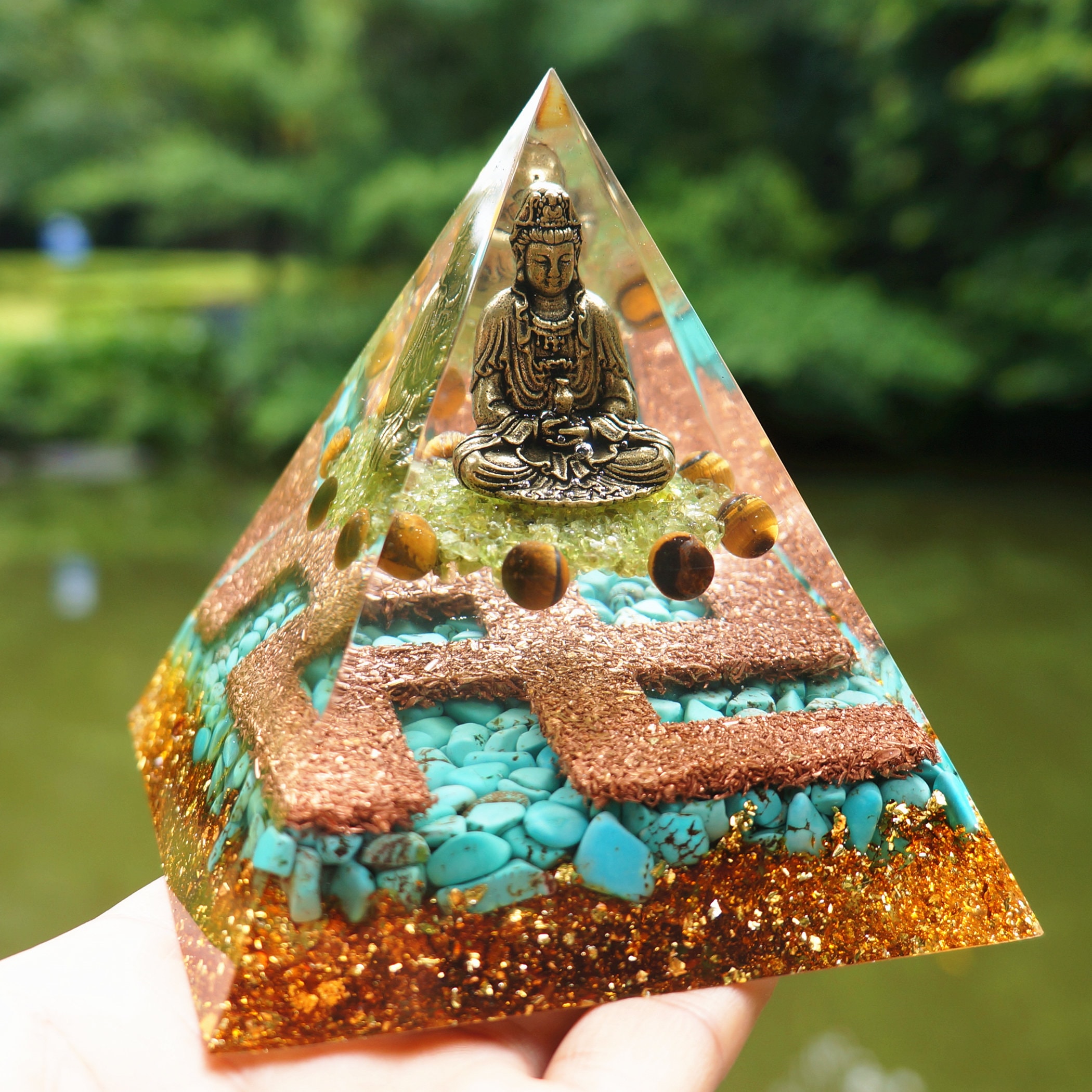 Global Limited Edition Guanyin Buddha Statue Orgone Pyramid - Etsy