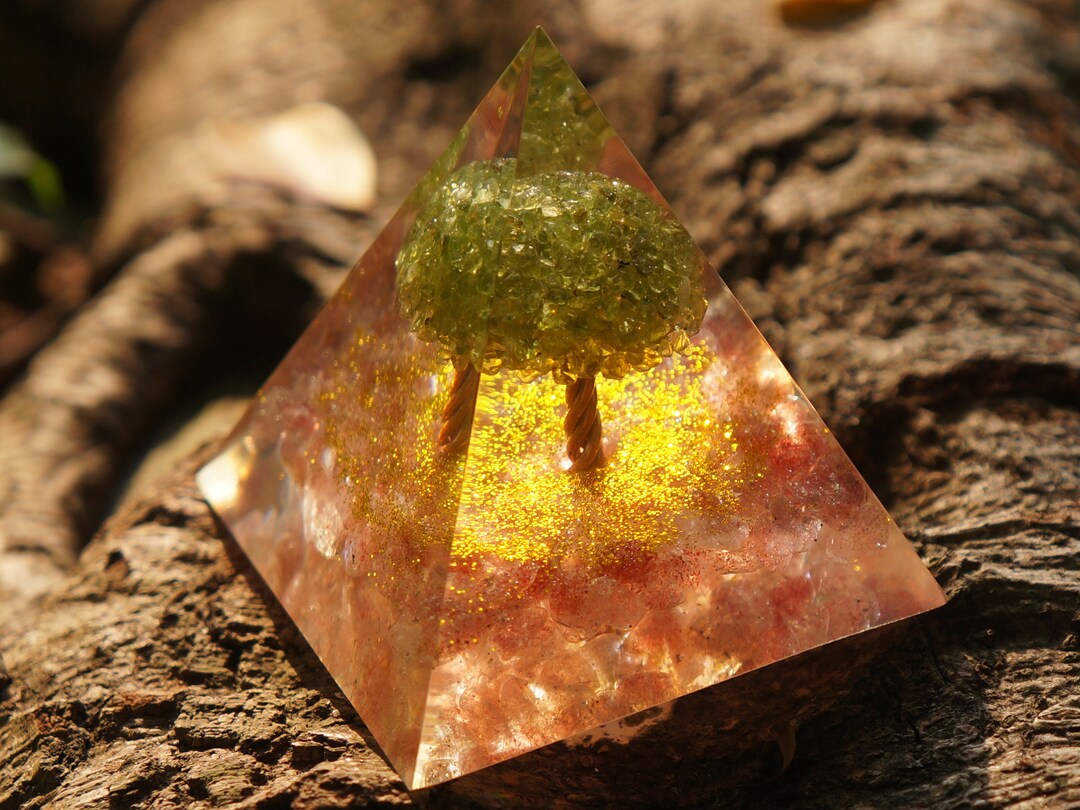 Tree of Life Orgonite, Orgone Pyramid, Reiki Healing Chakra Meditation ...