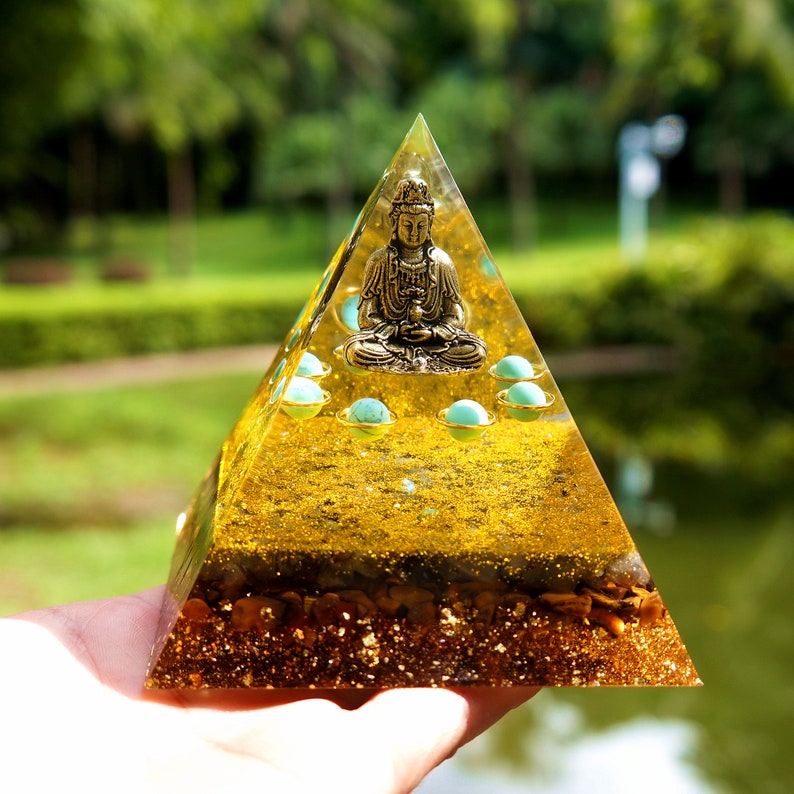 Guanyin Buddha Statue Orgonite Pyramid Buddha Orgone Pyramid - Etsy