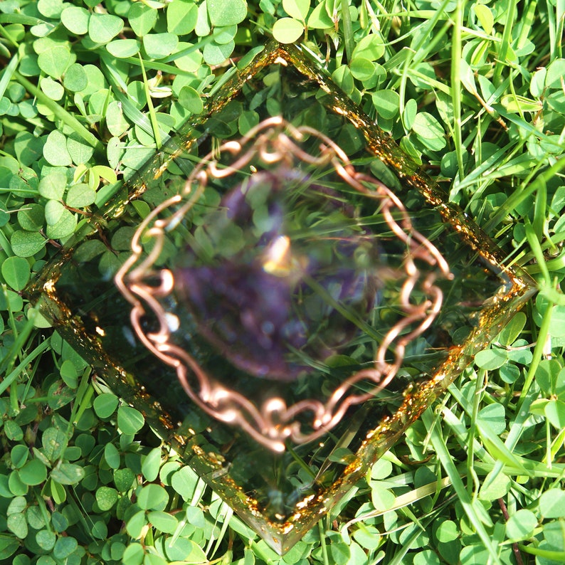 Luck Energy Vision Vision Amethyst Sphere With Obsidian - Etsy