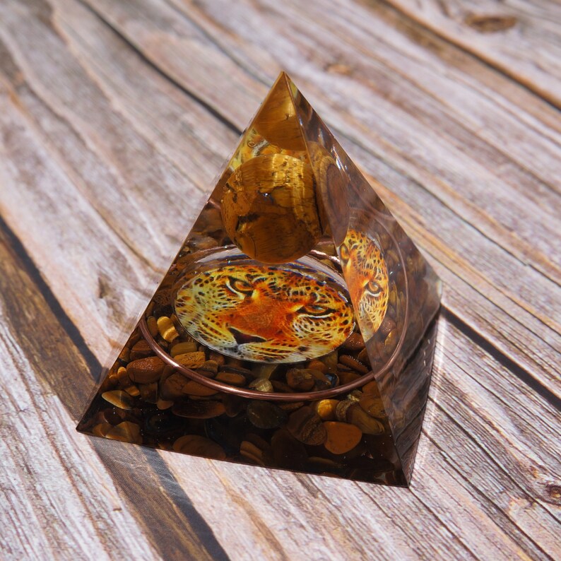 Tiger Element Symbols Tiger's Eye Crystal Orgone Pyramid - Etsy