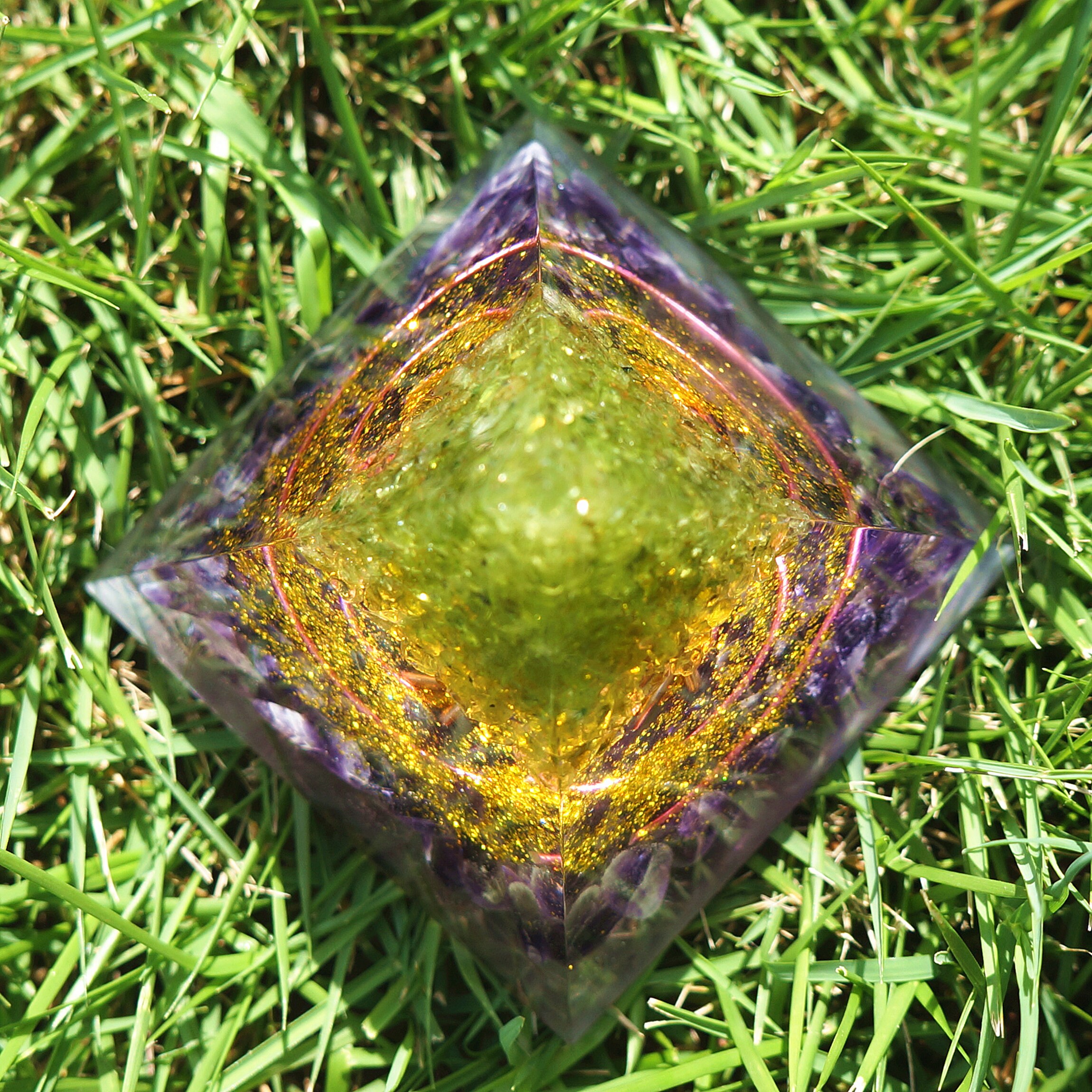 Tree of Life Orgone Pyramid Peridot Amethyst Energy Chakra Reiki ...