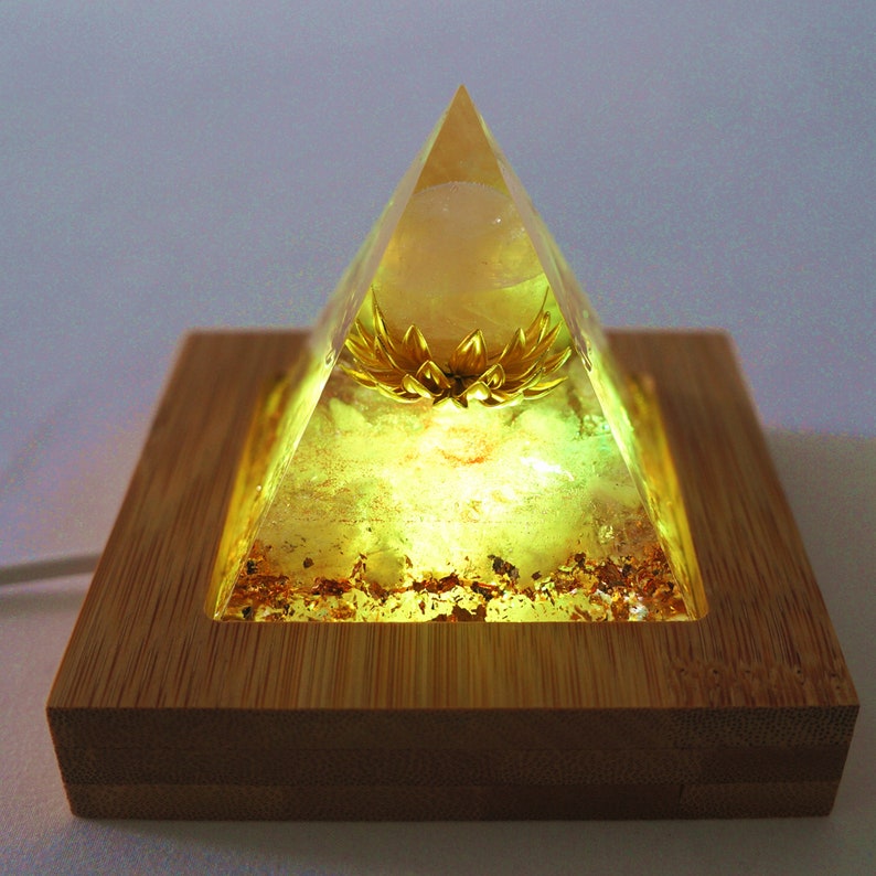 1pc Pyramid and 1pc Lamp Base Quartz Sphere Copper Flower - Etsy