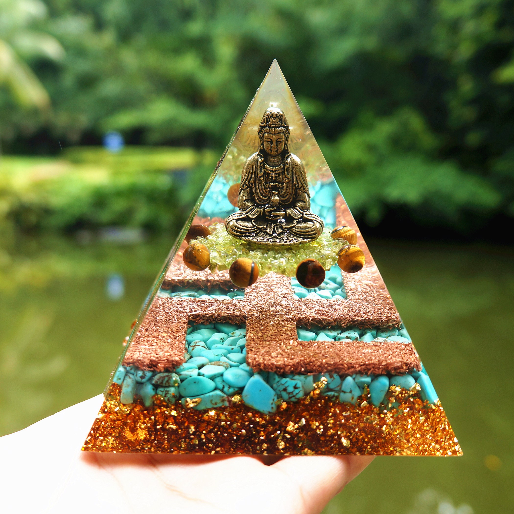 Global Limited Edition Guanyin Buddha Statue Orgone Pyramid - Etsy
