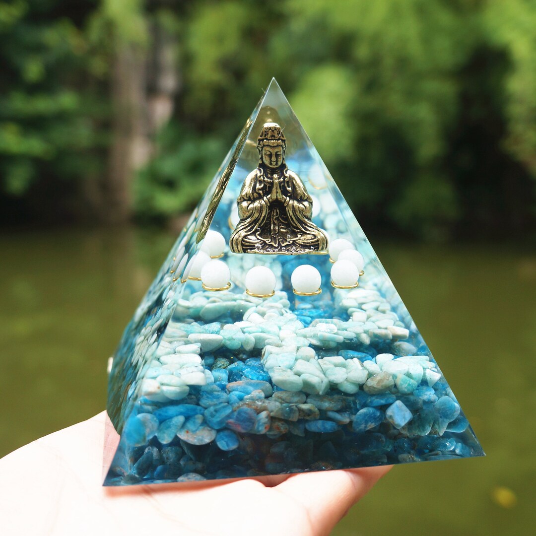 Guanyin Buddha Statue Orgone Pyramid Buddha Symbol Meditation Tool Yoga ...