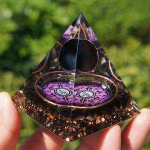 Yoga Symbols Series Obsidian Sphere With Obsidian Stones - Etsy