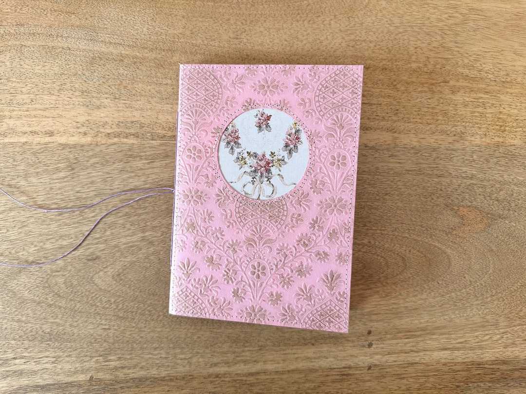 Handmade Journal Small Pink Soft Cover Notebook Vintage Junk - Etsy