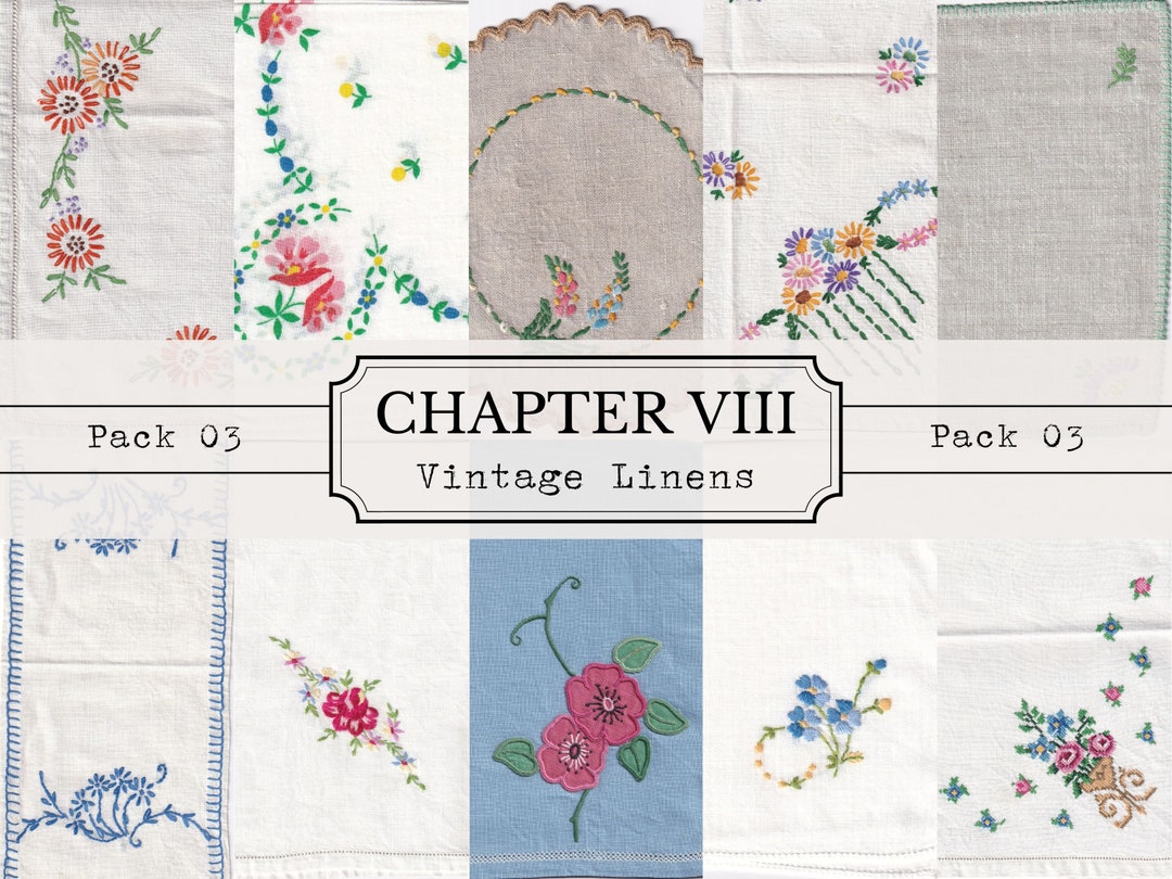 DIGITAL Vintage Linens PACK 03 Printable Paper Doilies Junk Journal ...