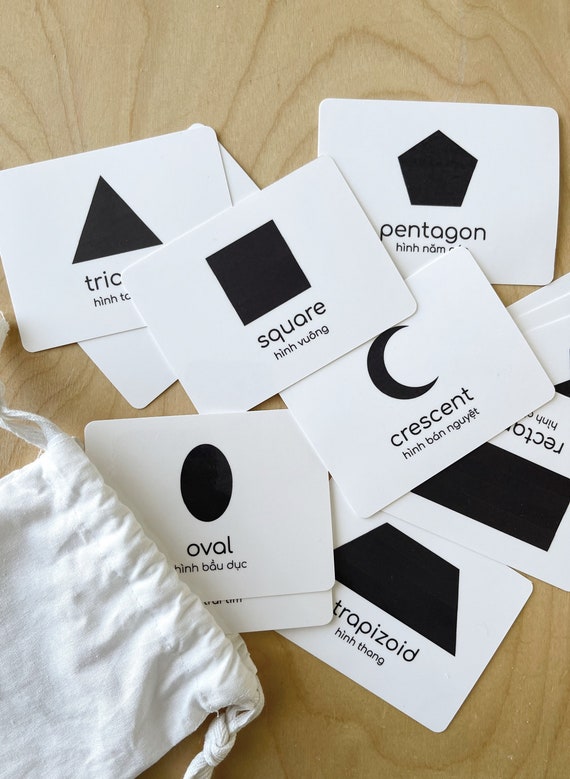 Learn Vietnamese Shapes Printable | Etsy