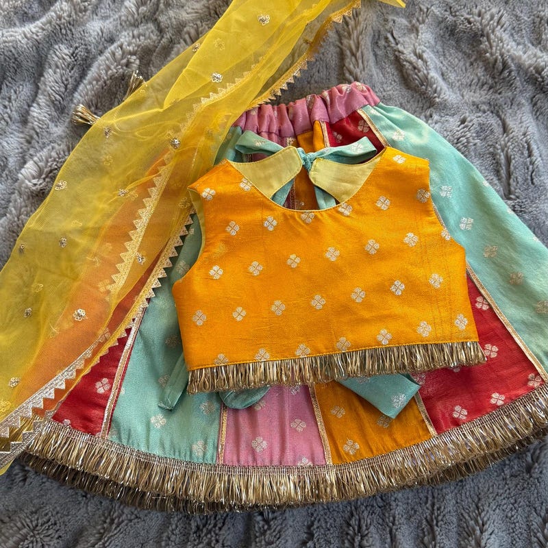 Multicolor Lehenga - Etsy