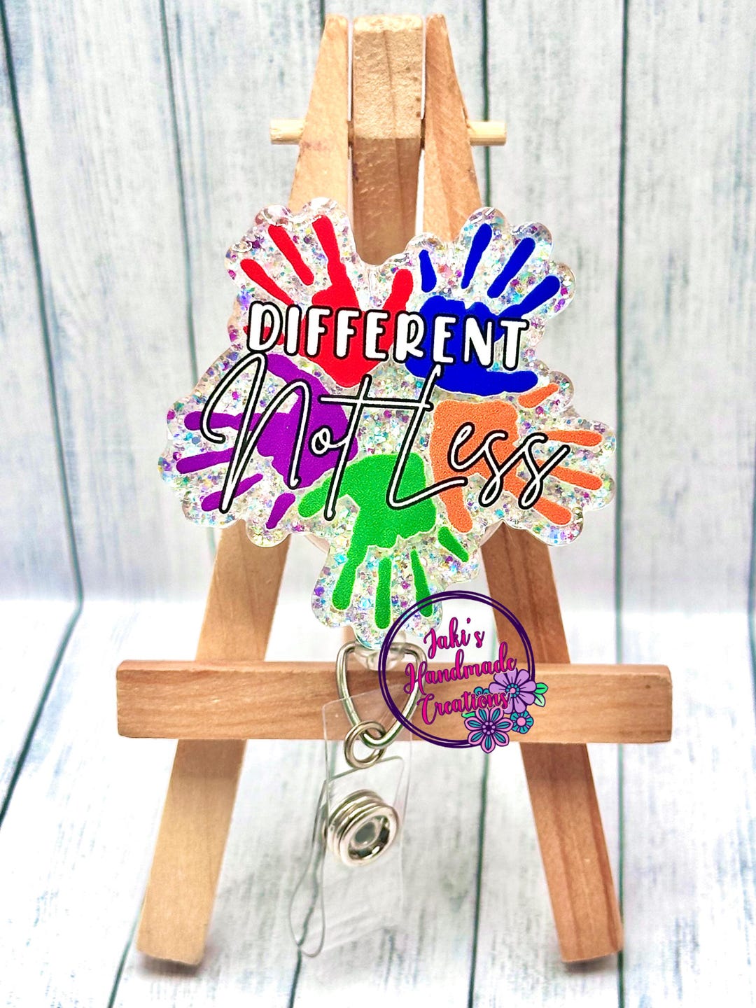 Autism Awareness Different Not Less Badge Reel: Acrylic Faceplate for ...