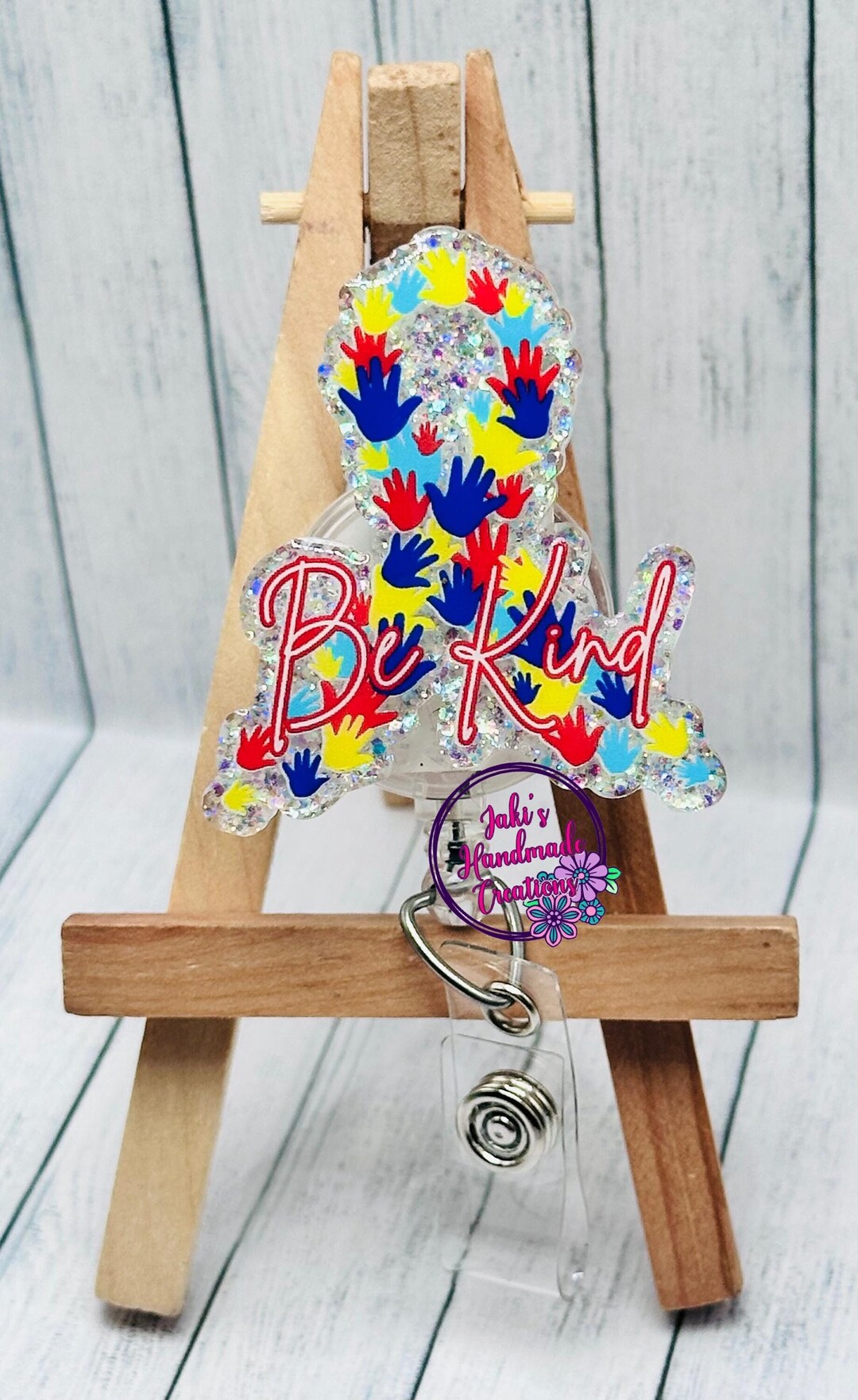 Autism Awareness Be Kind Handprints Faceplate for Interchangeable Badge ...