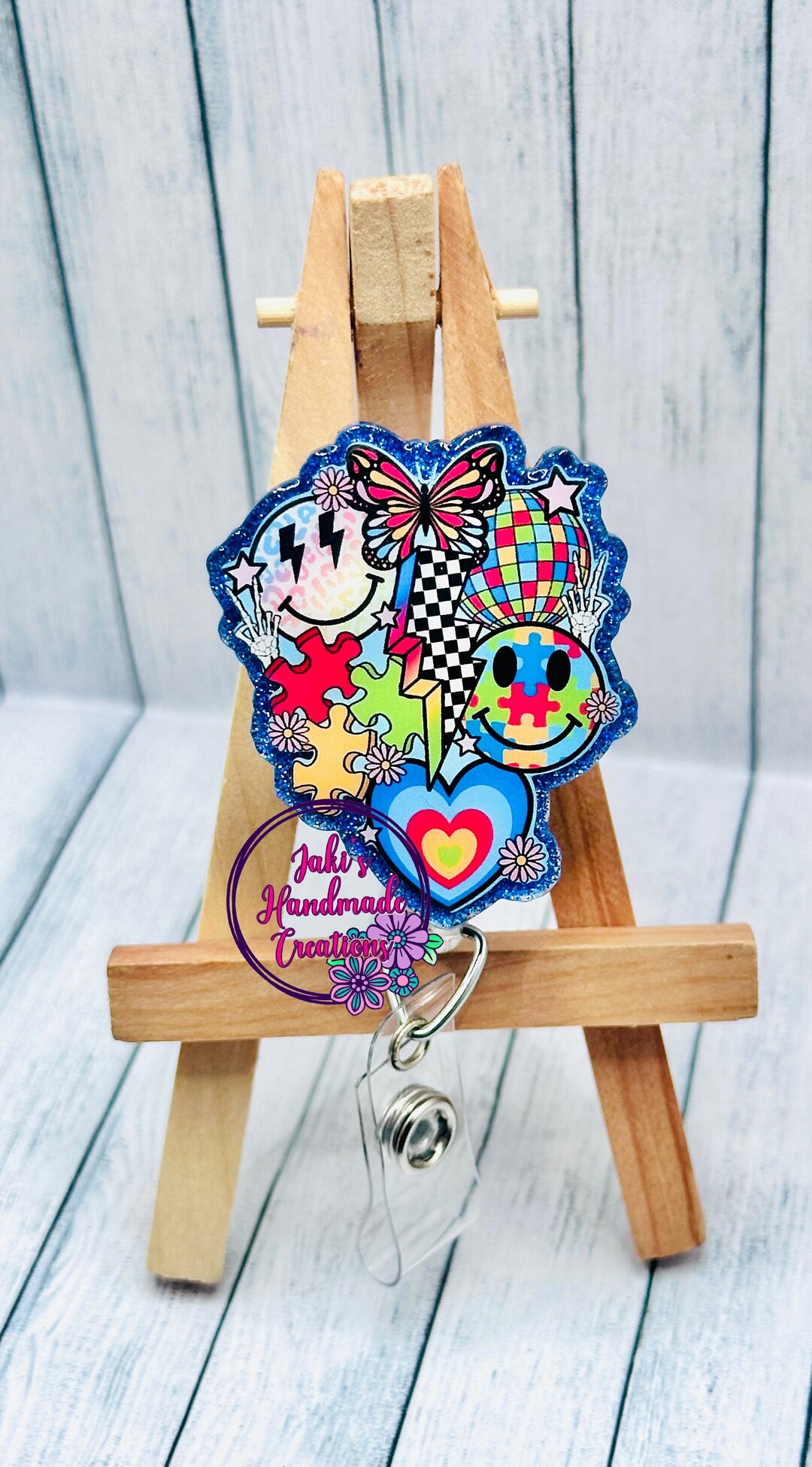 Autism Lightning Bolt Puzzle Piece - Faceplate for Interchangeable ...