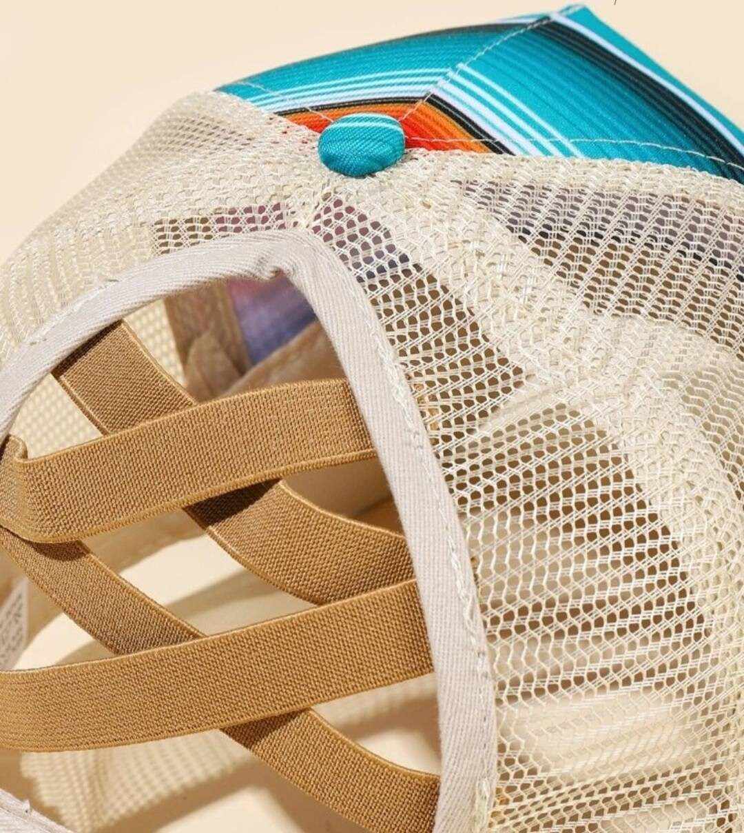 Serape Cap With Custom Leather Logo - Etsy