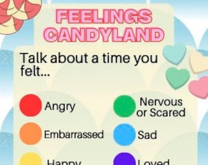 Feelings Candy Land Key Card Counseling Resources Therapist Resources ...