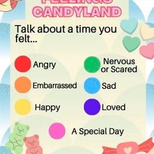 Feelings Candy Land Key Card | Counseling Resources | Therapist ...