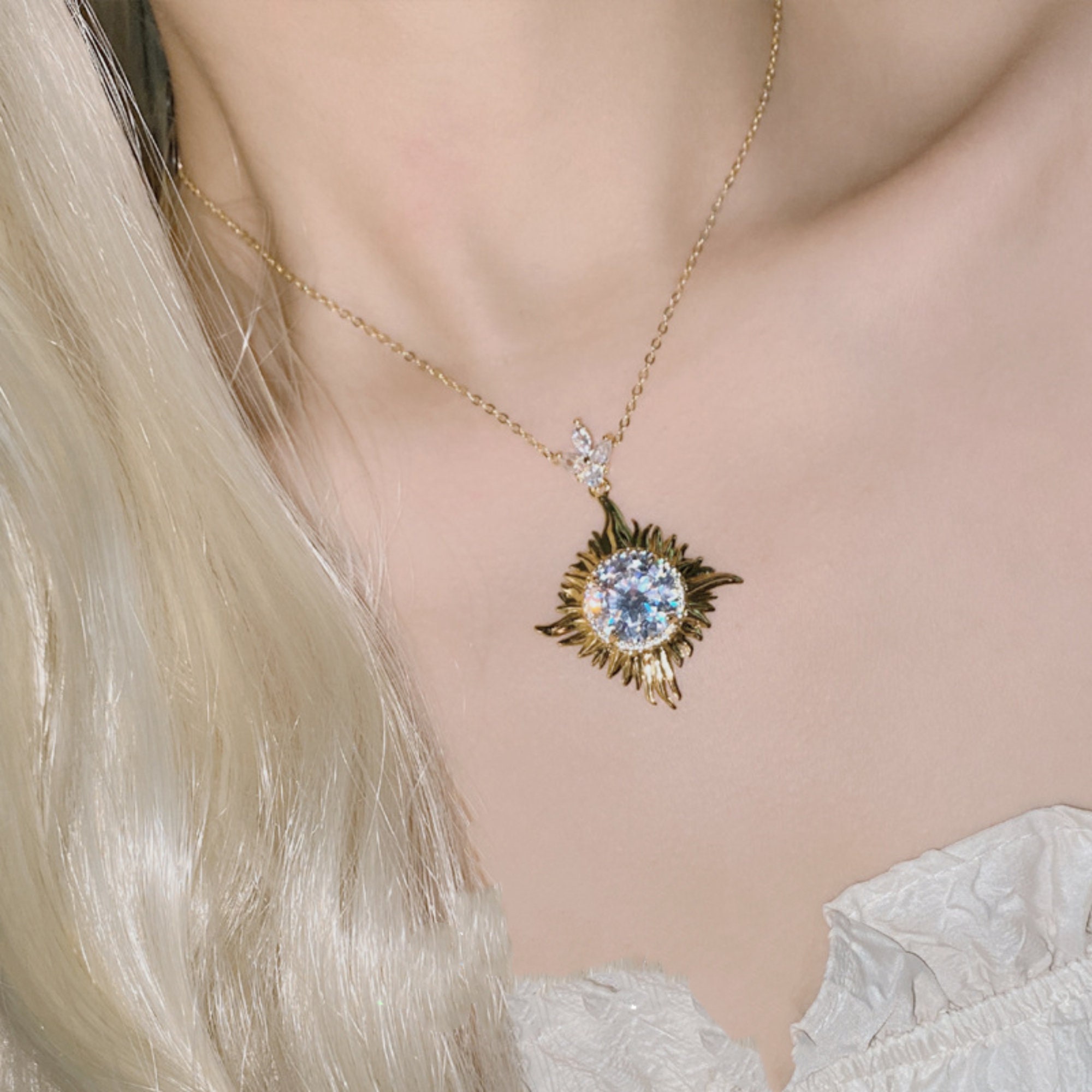 LUNA SOL Necklace Roman Necklace Sun and Moon Snake Necklace Femme ...