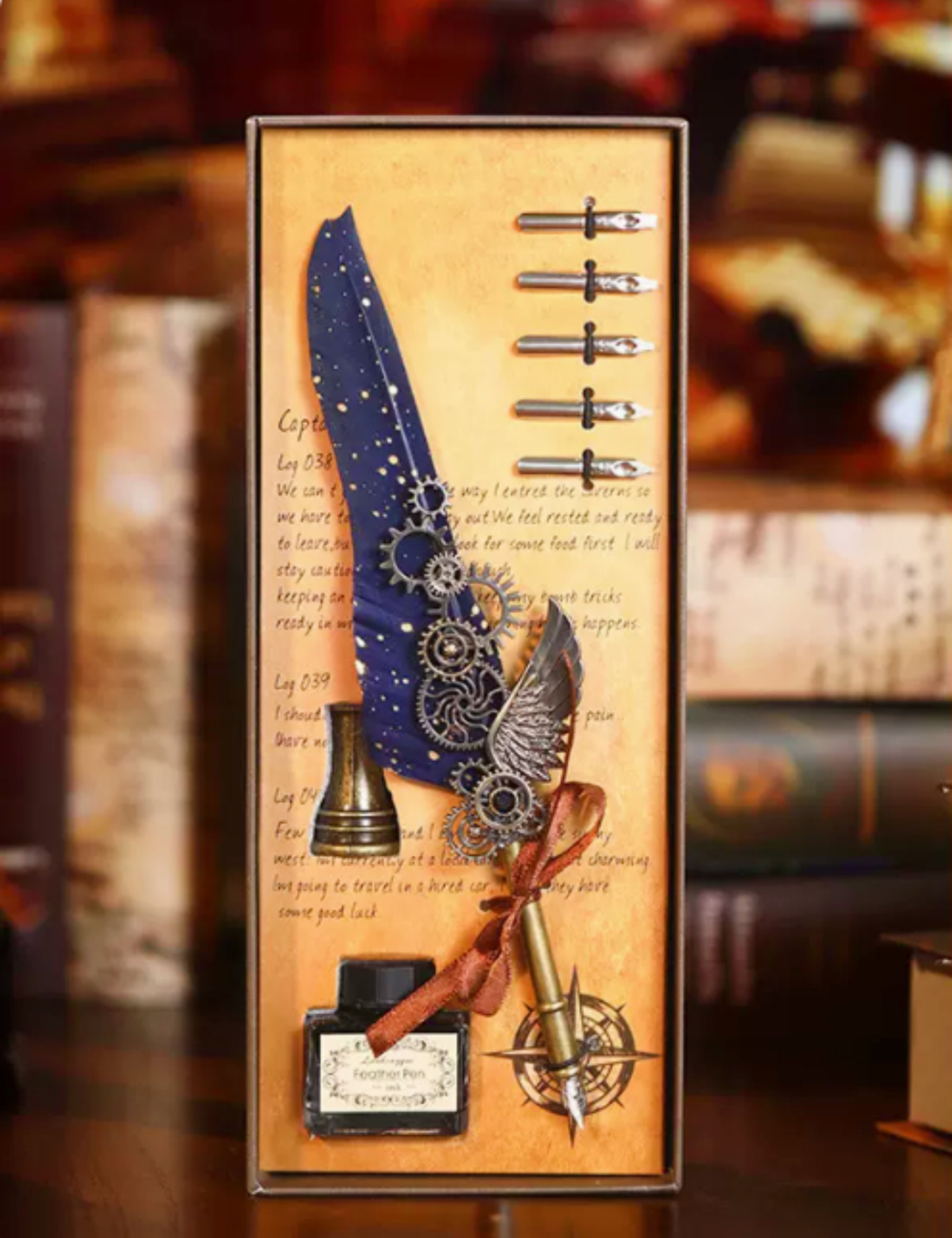 Vintage Feather Pen Wizard Feather Pen Retro Feather Pen Set With Ink ...