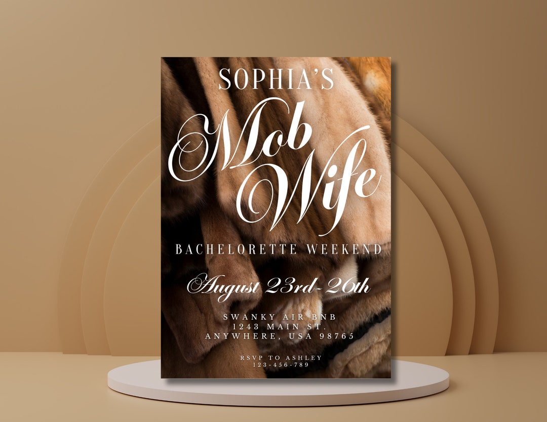 Mob Wife Bachelorette Party Invitation - Etsy