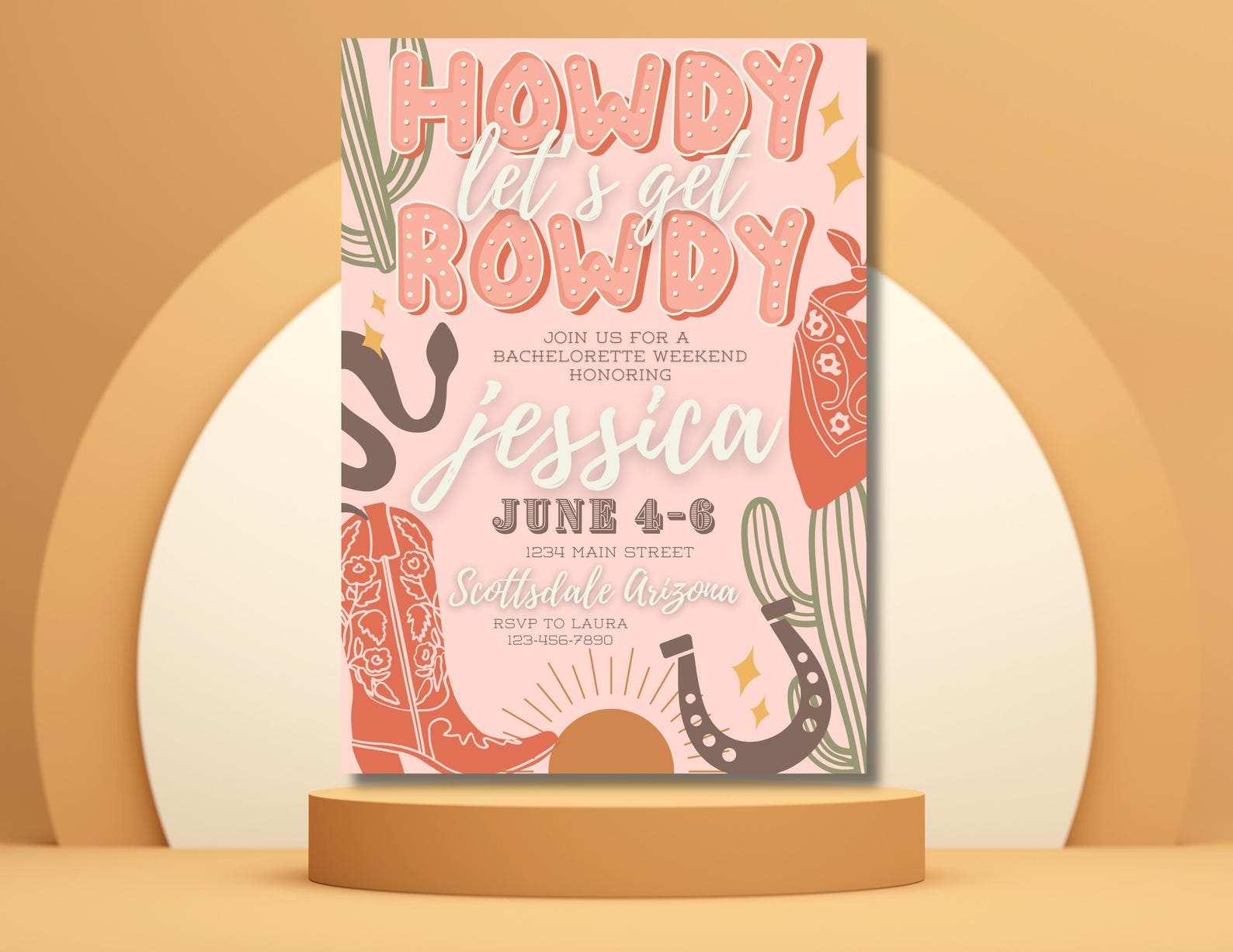 Howdy Let's Get Rowdy | Bachelorette Party Invitation - Etsy
