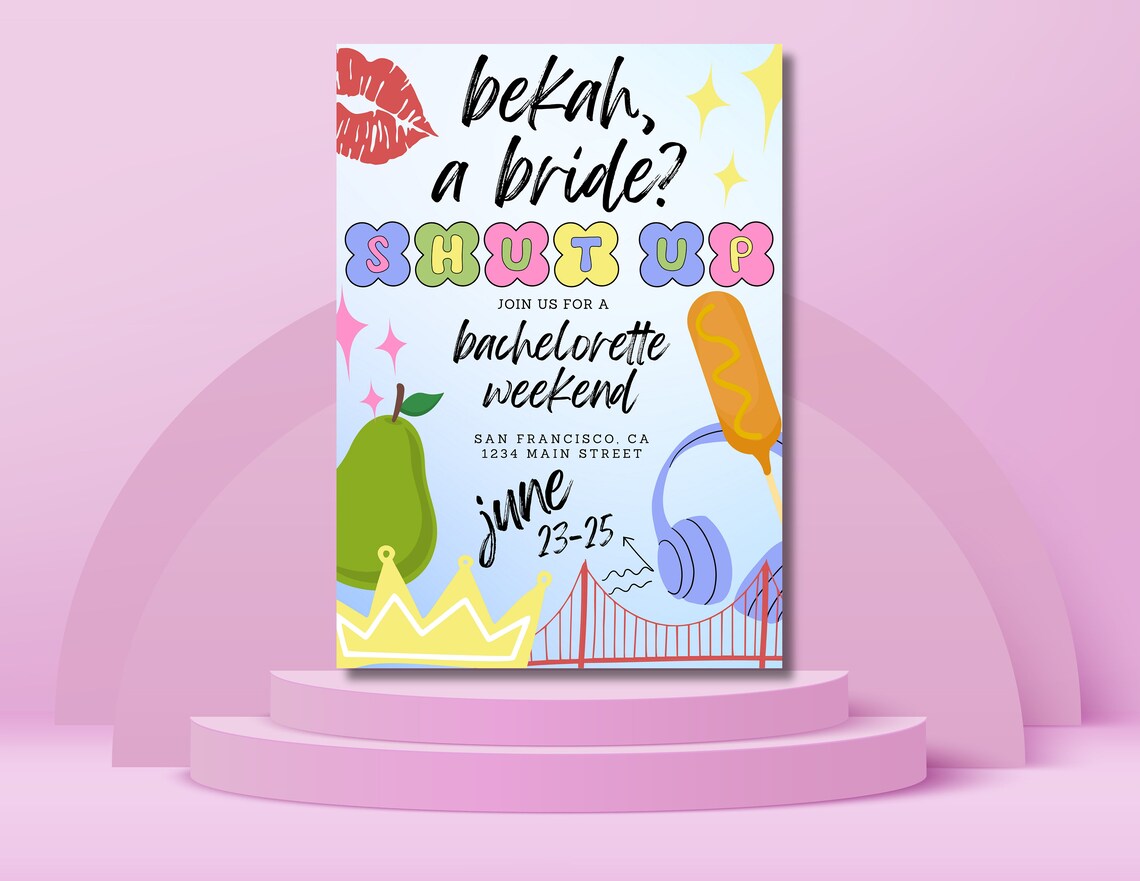 Me, a Bride? Shut Up! Bachelorette Party Invitation - Etsy