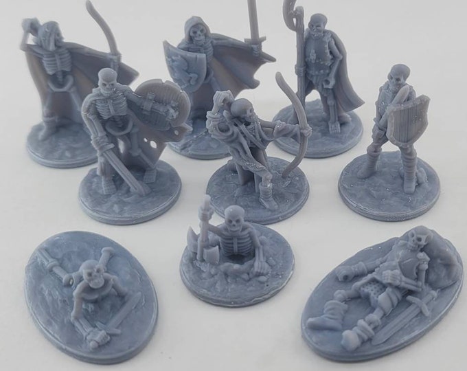 Skeleton Miniature Set, Undead Skeleton, D&D Skeleton Set, Skeleton ...