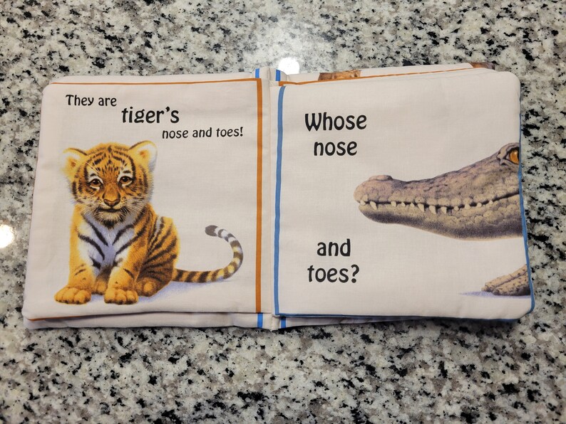 Whose Nose and Toes Children's Cloth Book - Etsy
