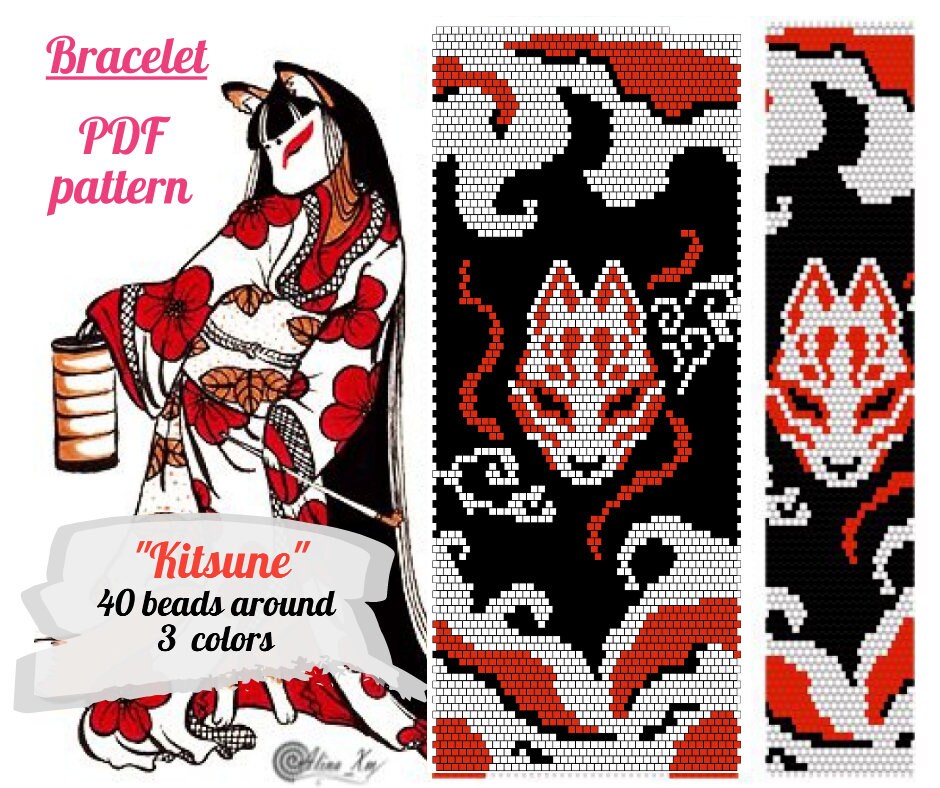 PDF Bead Crochet Pattern Kitsune / Pattern for | Etsy