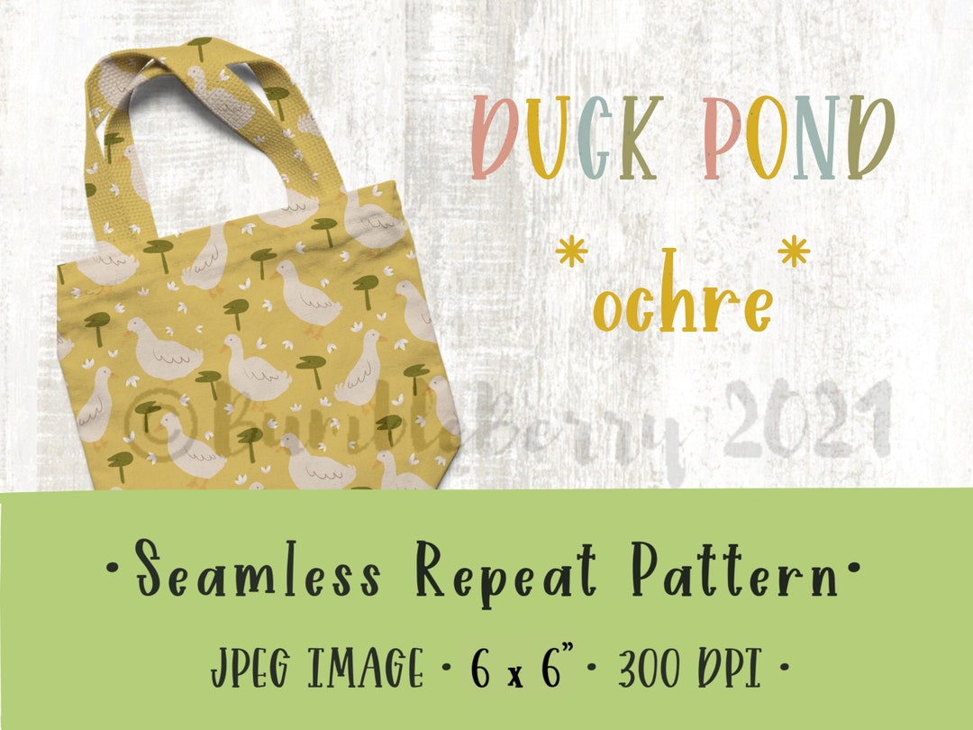 Duck Seamless Pattern, Surface Pattern Repeat Pattern - Digital Fabric ...