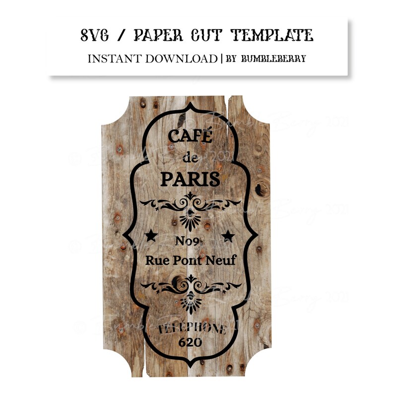 French Sign SVG Cafe Paris Svg Vinyl Cut File Vintage - Etsy