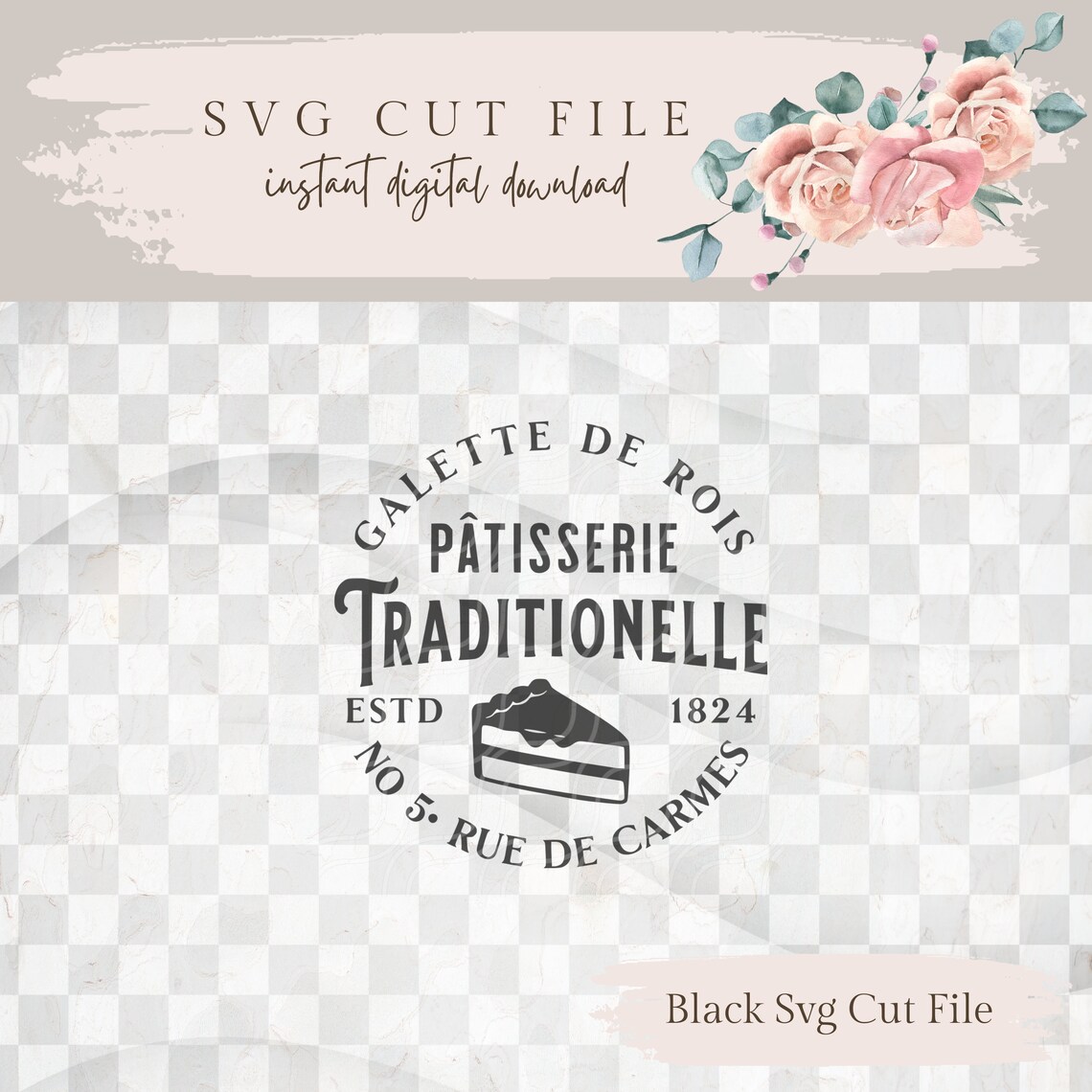 French Sign SVG, Patisserie Svg, Vinyl Cut File, Vintage Label ...