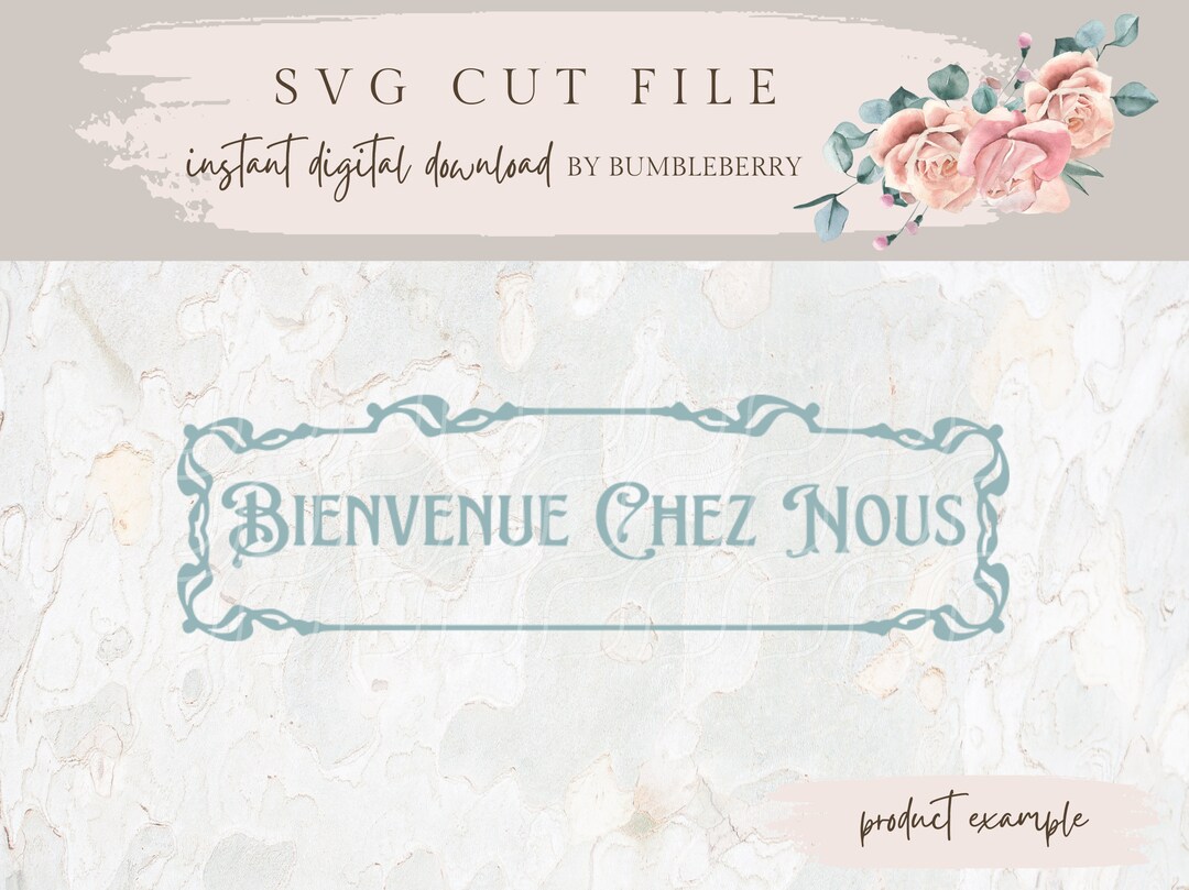 French Sign SVG - French Art Nouveau Home Sign SVG - Country Shabby ...