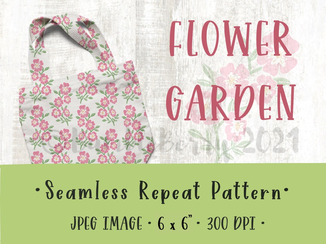 Flower Garden Seamless Repeat Pattern - Surface Pattern Repeat Pattern ...