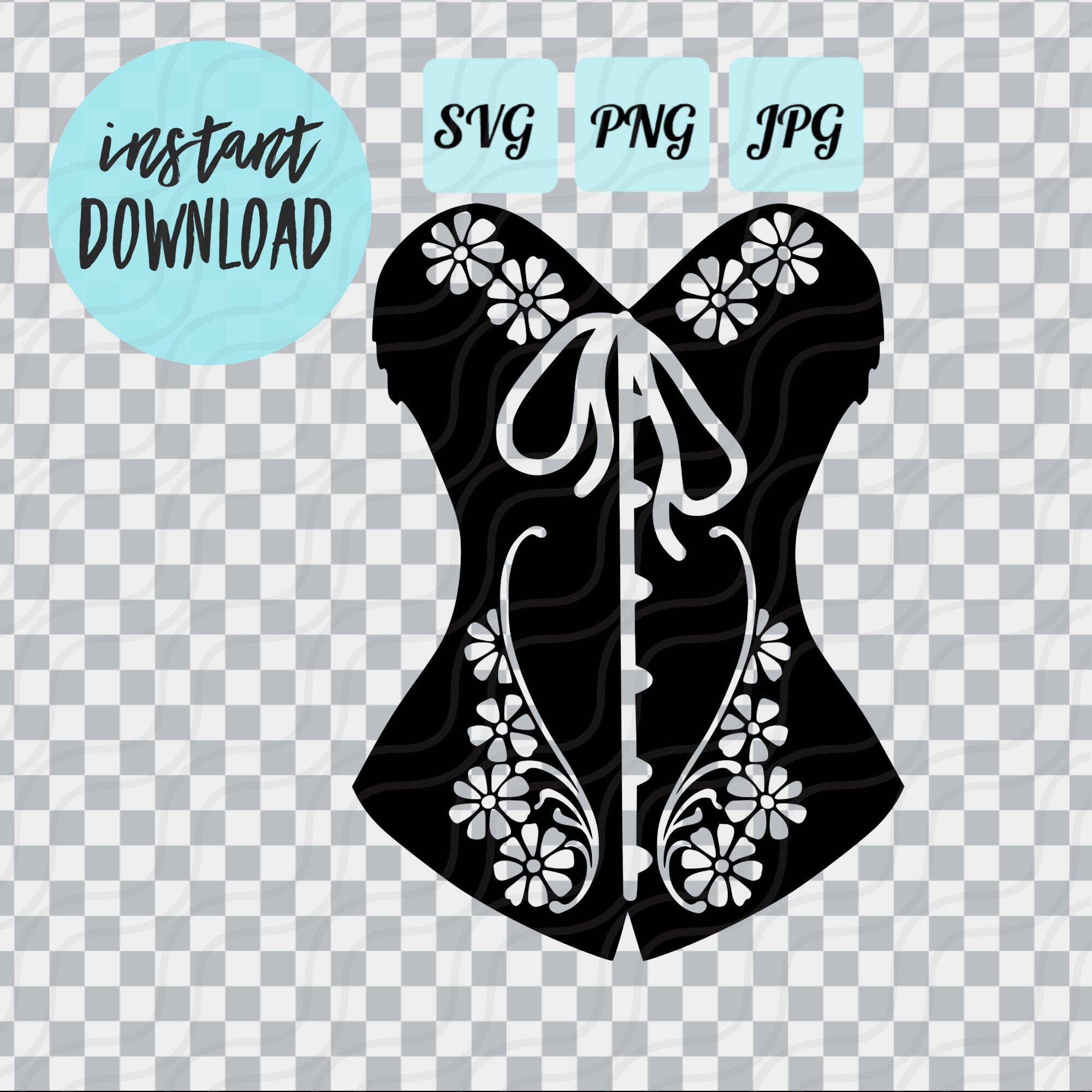 Vintage French Corset SVG Cutfile - Cricut, Glowforge, and Scanncut ...